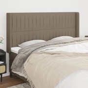 Čelo postele typu ušák taupe 203x16x118/128 cm textil 3119844