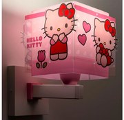 Dalber 73269 - Dětská nástěnná lampa HELLO KITTY 1xE27/15W/230V růžová