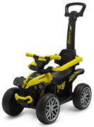 Dětské odrážedlo Baby Mix Mega Prime EVA s vodící tyčí žluté