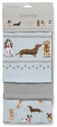 Bavlněné utěrky v sadě 3 ks 45x65 cm Curious Dogs – Cooksmart ®