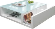 XXXLutz KONFERENČNÍ STOLEK, vysoce lesklá bílá, sklo, kompozitní dřevo, 100/100/30 cm Livetastic - Konferenční stolky - 001769007501
