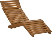 Outsunny lehátko zahradní lehátko relaxační lehátko k bazénu balkon do 120 kg z masivního teaku 66x170x77cm | Aosom.de