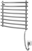 Aqualine Topení - Elektrický sušák ručníků, 57x47 cm, šedý hliník/metalíza SU210A