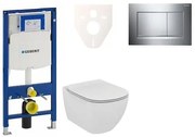 Cenově zvýhodněný závěsný WC set Geberit do lehkých stěn / předstěnová montáž+ WC Ideal Standard Tesi 111.300.00.5NE6