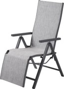 Livarno® Hliníkové relaxační křeslo Houston, světle šedá