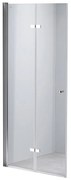 BPS-koupelny Zalamovací otočné sprchové dveře HYD-JSD01A 80 chrom/transparent pro instalaci do niky - bez vaničky