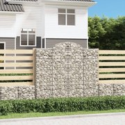 Klenutý gabionový koš 200 x 30 x 180/200 cm pozinkované železo 153489
