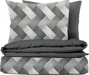 Ervi bavlněné povlečení oboustranné -  Dřevodekor šedý/šedé