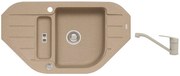 Alveus - Set dřezu Niagara 60 a baterie Clara, s ovládáním odpadu, beige SETA25919