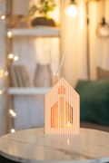DOMEČEK CASETTA - Aroma difuzér a LED svíčka , meruňková