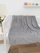 MK Lůžkoviny Dětská deka do postýlky mikroplyš Exclusive 80 × 100 cm – Laura světle šedá
