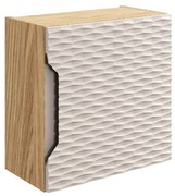 Comad Koupelnová skříňka závěsná horní Qubik Ocean Beige 35 béžová/dub olejovaný