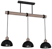 Milagro Lustr na lanku ERIK 3xE27/60W/230V hnědá/černá MLP7640