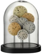 Skleněné dekorativní těžítko s hodinami S - 22*15,8*28,5 cm