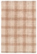 Světle růžový pratelný/ručně tkaný bavlněný koberec 140x190 cm Tartan Rose – Lorena Canals
