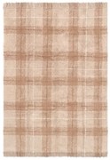 Světle růžový pratelný/ručně tkaný bavlněný koberec 90x120 cm Tartan Rose – Lorena Canals
