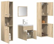 5dílná koupelnová sestava dub sonoma kompozitní dřevo 3325029