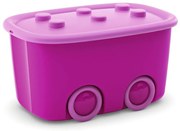 Růžový plastový dětský úložný box 58x39x32 cm Funny Box – KIS