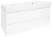 Koupelnová skříňka s umyvadlem SAT B-Way 119x50x45 cm bílá lesk BWAY2120WU2BI