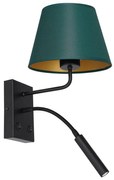 Nástěnná lampa ARDEN 1xE27/60W+1xG9/8W/230V zelená/zlatá