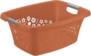 Koš na prádlo Flowers 25 l, terakota