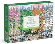 Galison Dřevěné puzzle Psí park 4 roční období 250 dílků