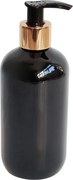 Dávkovač na mýdlo 300 ml černý s černo-zlatou pumpičkou BELA