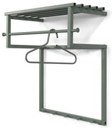 Šedozelený kovový nástěnný věšák s poličkou 76 cm Rizzoli – Spinder Design