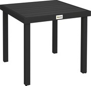 Outsunny zahradní stůl pro 4 osoby kompaktní jídelní stůl ze snadno udržovatelného hliníkového plastu černý 80x80x74cm pro zahradní nábytek | Aosom.de