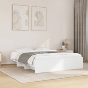 Rám postele bílý 150 x 200 cm kompozitní dřevo 3295646