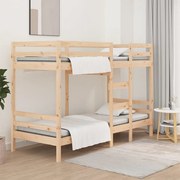 Patrová postel bez matrace 90 x 200 cm masivní borové dřevo 3139829