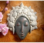 SEASHELL MAIDEN MERMAID WALL PLAQUE