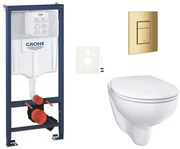 Závěsný wc set do lehkých stěn / předstěnová montáž GROHE Bau Ceramic SIKOGRSBAUSCGL0