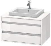 Duravit Ketho - Umyvadlová skříňka 50x80x55 cm, 2 zásuvka, lesklá bílá KT675402222