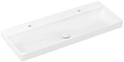 Hansgrohe Xelu Q - Umyvadlo 120x48 cm, bez přepadu, 2 otvory pro baterii, SmartClean, bílá 61044450