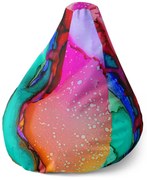 Sablio Sedací vak Pear Barvičky - 140 x 100 x 25 cm