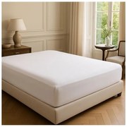 Bílé napínací prostěradlo z bavlny Renforcé 200x140 cm Ranforce – Mila Home Luxury