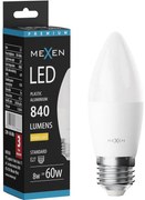 Mexen Nova LED žárovka E27, C37, 8W, Teplá - 3000K, 840 lm - L102-E27-0830-01
