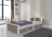 ADRK Postel ALDEX, CH-Alde-W+T-190-E1933, 180x90 cm, bílá/truffle