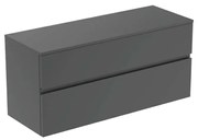 Ideal Standard Finesse - Umyvadlová skříňka, 120x44x56 cm, 2 zásuvky, matný antracit E3421Y2