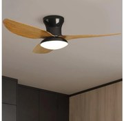 Brilagi-LED Stmívatelný stropní ventilátor LED/30W/230V 3000-6500K černá/hněd+DO