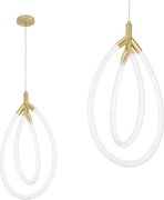 Toolight Toolight, LED závěsné osvětlení, 43W, G017-CP, zlatá-bílá, OSW-06365