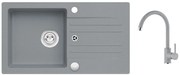 Alveus - Set dřezu Cortina 140 a baterie Kati, concrete SETA25981