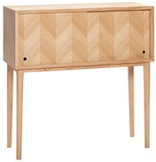 Komoda z dubového dřeva Hübsch Herringbone, výška 90 cm