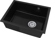 Gamma Decor 5040, 1-komorový granitový dřez 560x460x180 mm, černá, GMA-ZLE000001