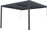 Bioklimatická pergola G21 Trenton Premium 4x4 m, antracitová hliníková