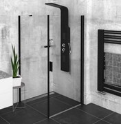 Polysan Zoom Black - Sprchový kout 80x80 cm, L/P varianta, Antidrop, čiré sklo/matná černá ZL1280BZL3280B