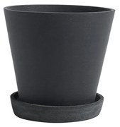 Květináč Flowerpot s podmiskou Black L HAY
