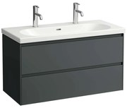 Laufen Lani - Umyvadlová skříňka, 98x45x52 cm, 2 zásuvky, šedá H4035621122661