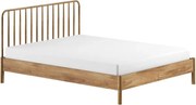 Dvoulůžková postel z dubového dřeva bez roštu 180x200 cm v přírodní barvě Olive Spindle – Vipack